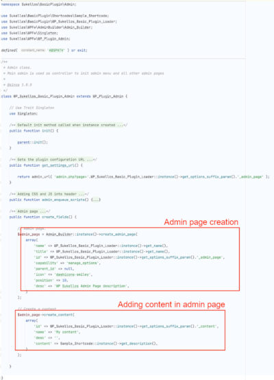 Basic Plugin The Admin - WordPress Admin Builder